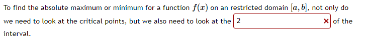 Solved To Find The Absolute Maximum Or Minimum For A
