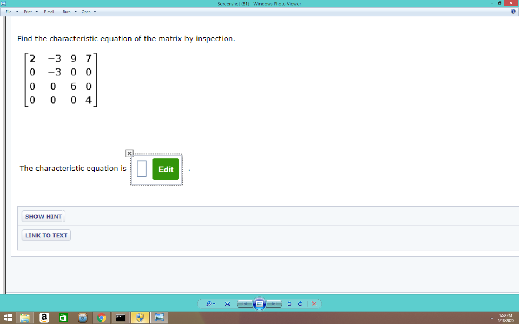 Solved Screenshot (81) - Windows Photo Viewer File - Print | Chegg.com