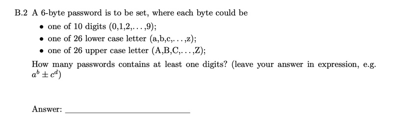 Solved Please solve the following problem:B.2 A 6-byte | Chegg.com