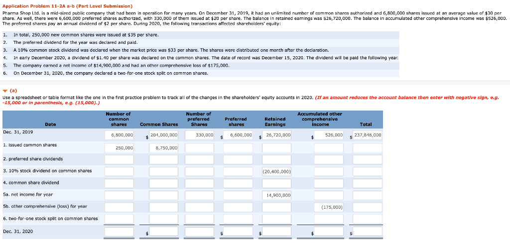 Solved Application Problem 11-2A a-b (Part Level Submission) | Chegg.com