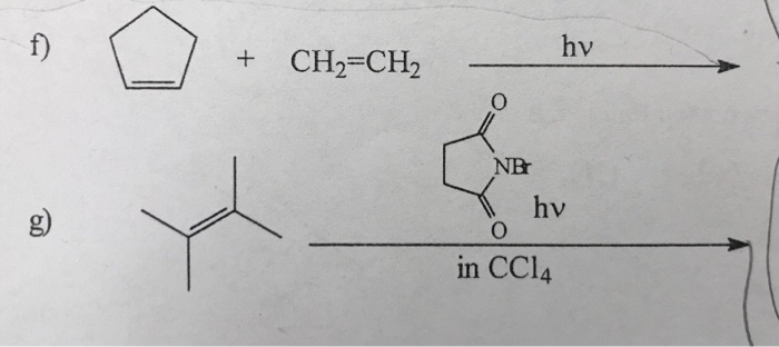 Solved hv f) t CH2-CH2 hv g) in CCl4 | Chegg.com