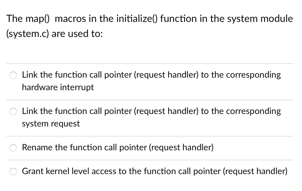 Solved The map() macros in the initialize() function in the | Chegg.com
