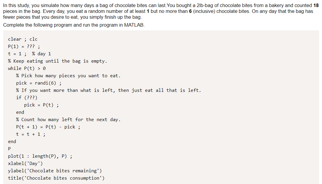 Solved clear ; clc b=1; counter =0; while (counter