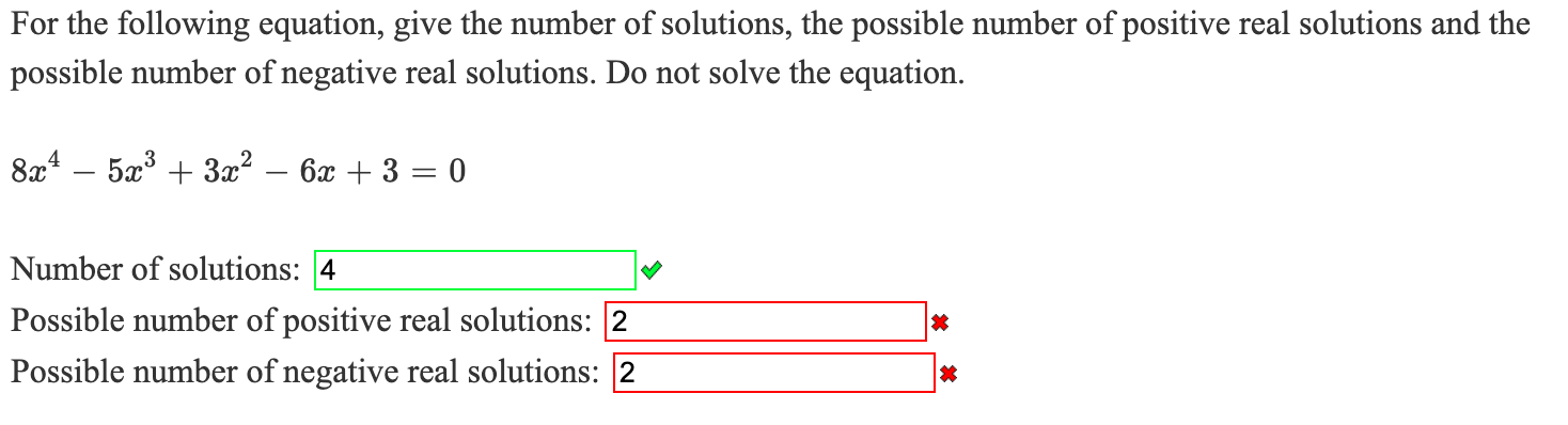 Solved For the following equation, give the number of | Chegg.com