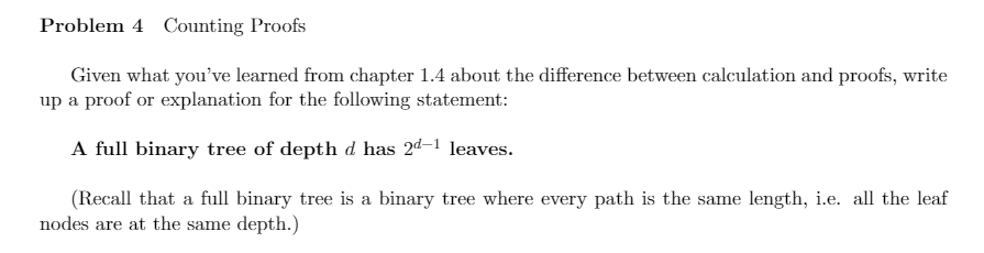 Solved Problem 4 Counting Proofs Given what you've learned | Chegg.com