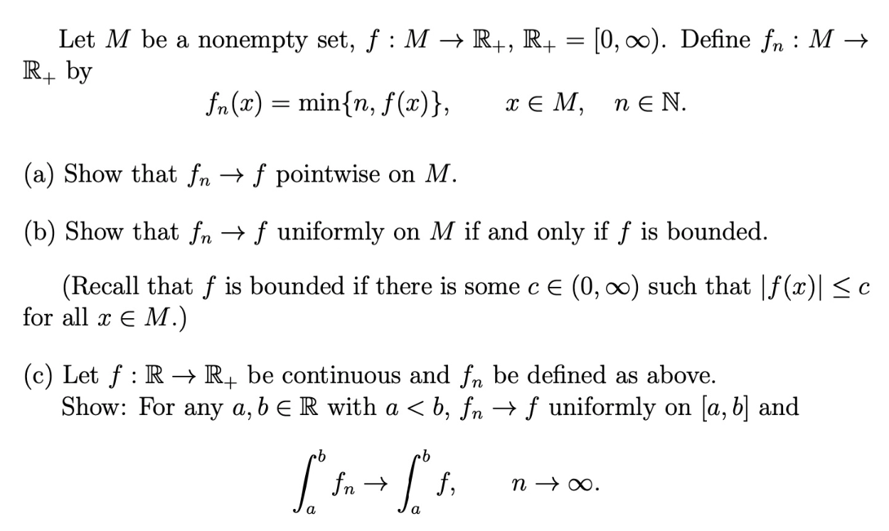 Solved Let M be a nonempty set, f:M +R+, R+ = [0, 00). | Chegg.com