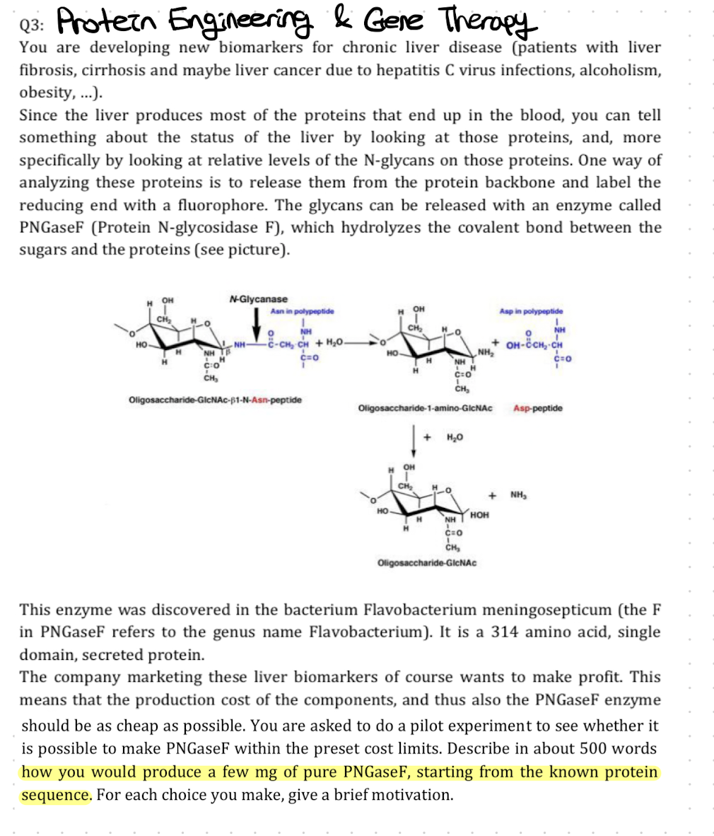 Solved Q3: Protein Engineering \\& Gene Therapy You are | Chegg.com