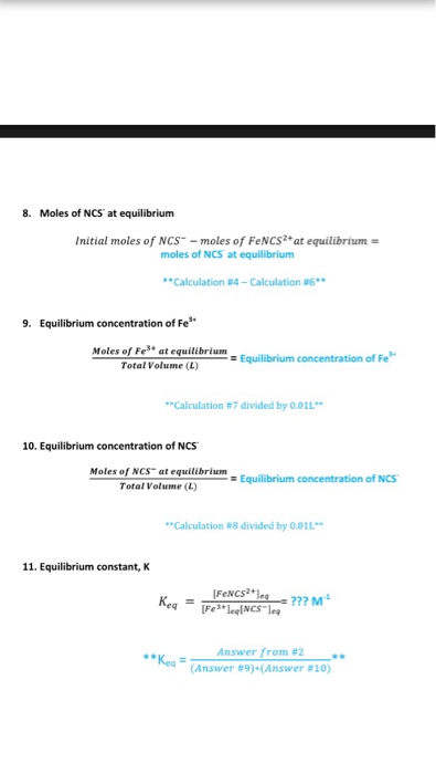 Experiment 15 CALCULATIONS Name: Instructor: Student | Chegg.com
