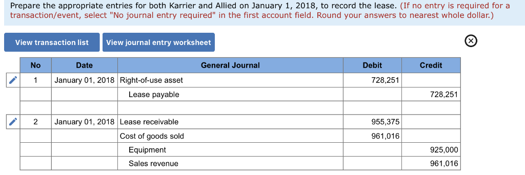 Solved On January 1, 2018, Allied Industries leased a | Chegg.com