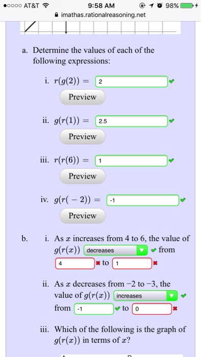 Solved Functions g and r are defined by their graphs below. | Chegg.com