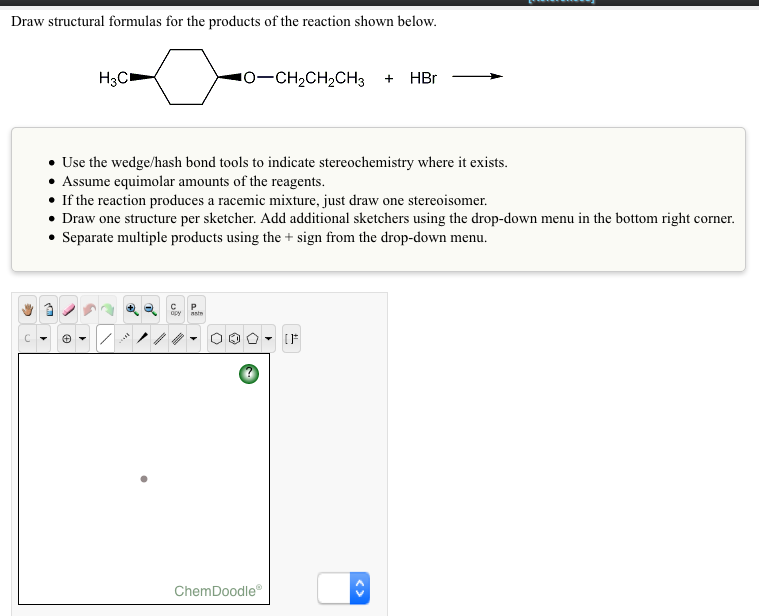 Solved Draw structural formulas for the products of the | Chegg.com