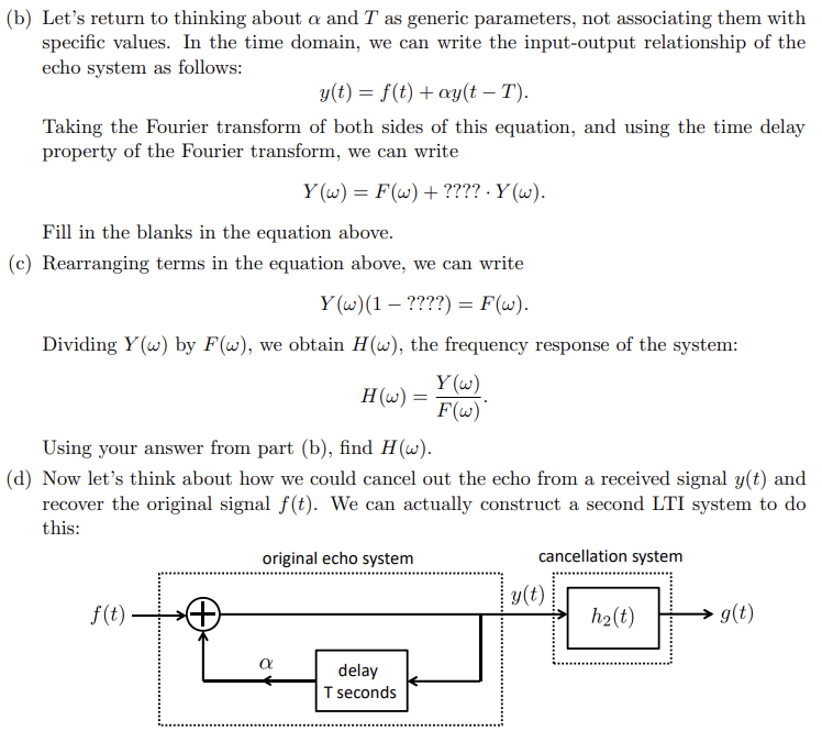 Solved 1. [25 points] Recall the echo system from the | Chegg.com