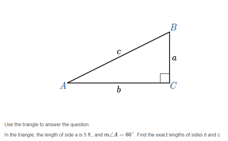 Solved Use the triangle to answer the question. In the | Chegg.com