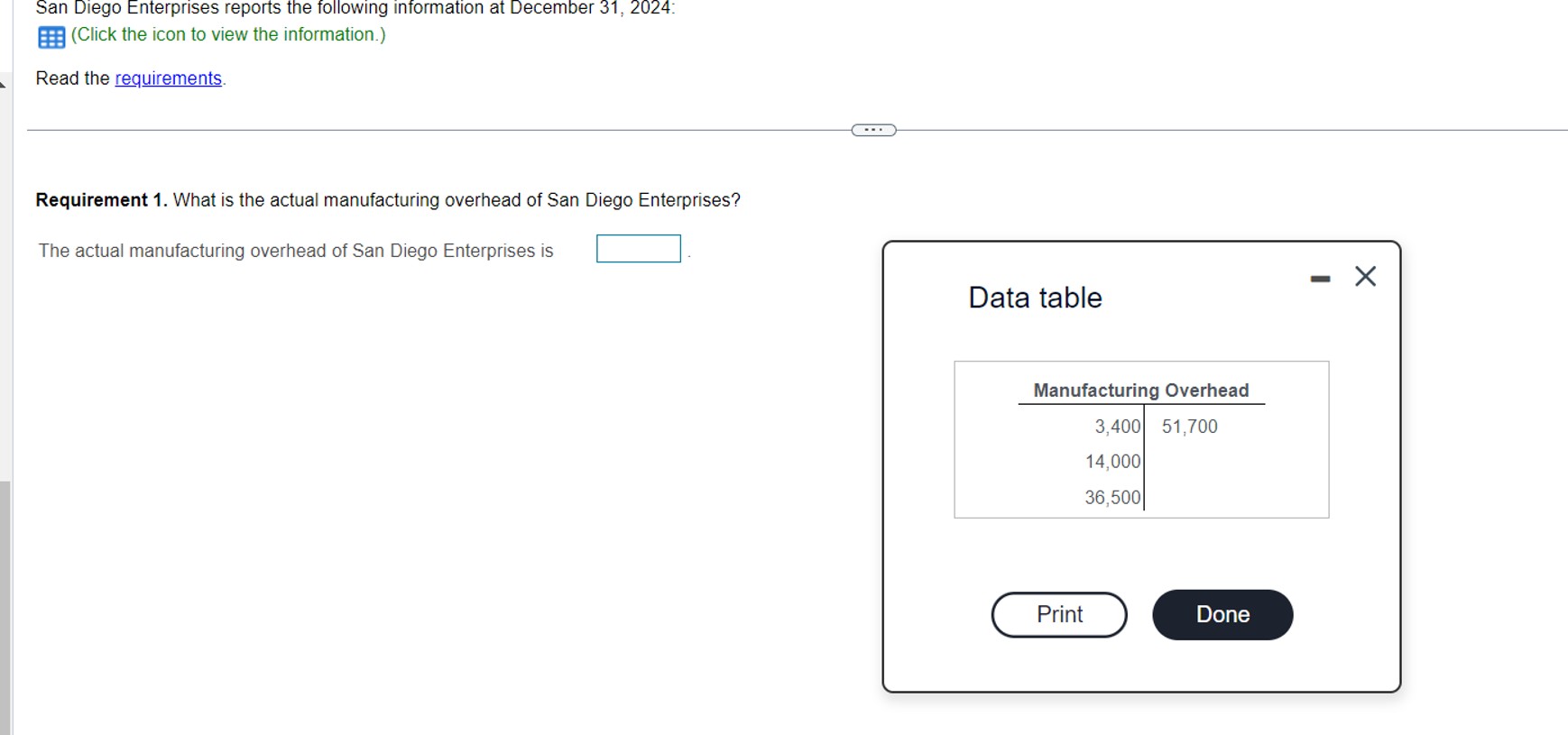 Solved Requirement 2The allocation manufacturing overhead is | Chegg.com