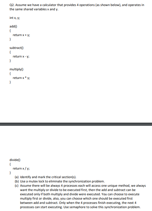 Solved Q2. Assume we have a calculator that provides 4 | Chegg.com