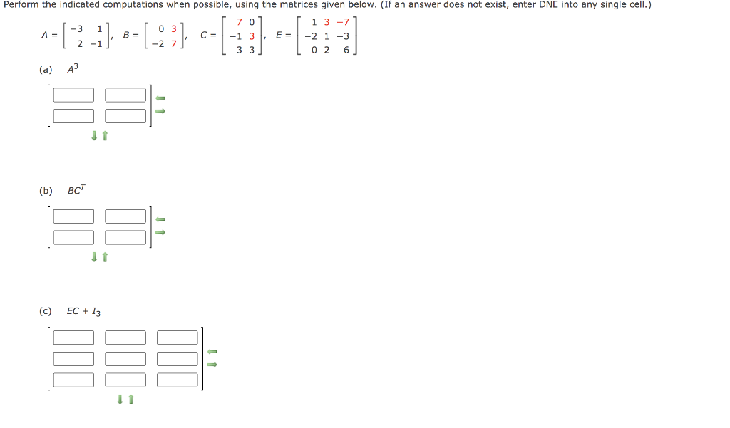 Solved Perform The Indicated Computations When Possible 
