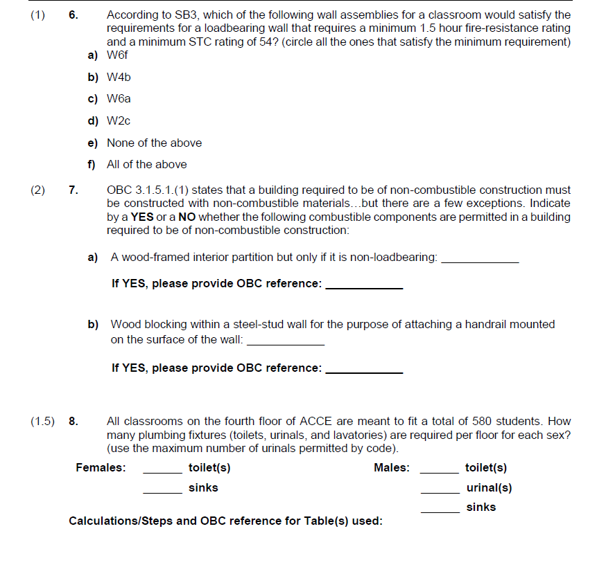 Solved 1 Fill in the blanks for the following buildings (You | Chegg.com
