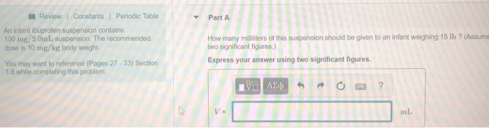 Solved Review Constants | Periodic Table Part A An infant | Chegg.com