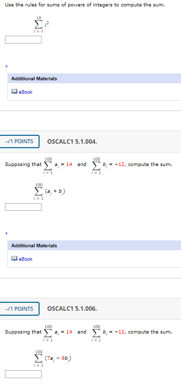 Solved Use the rules for sums of powers of integers to | Chegg.com