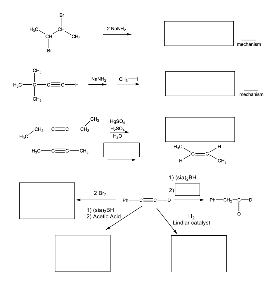 Solved Fill in all the boxes with the correct reactant, | Chegg.com