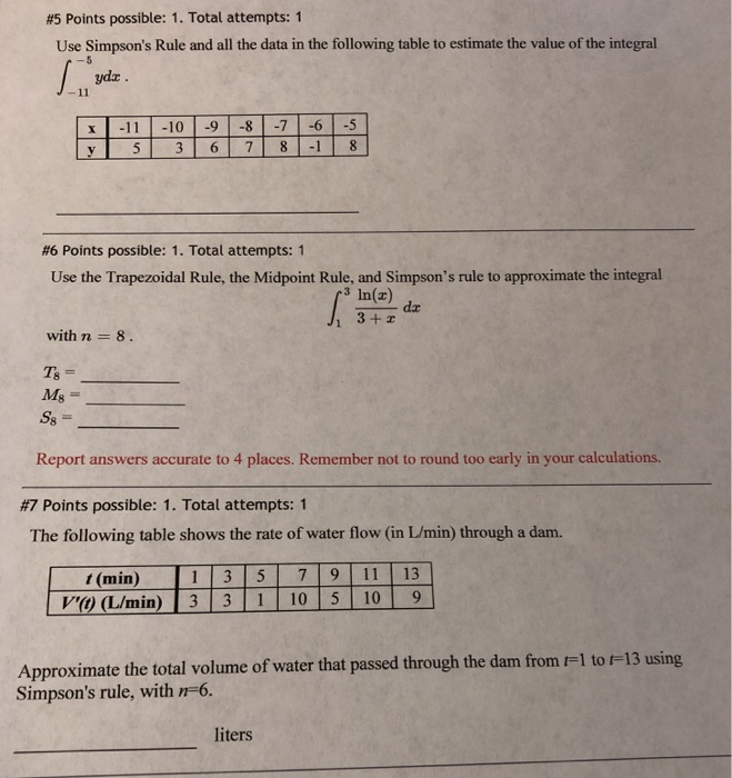 Solved #5 Points possible: 1 . Total attempts: 1 Use | Chegg.com