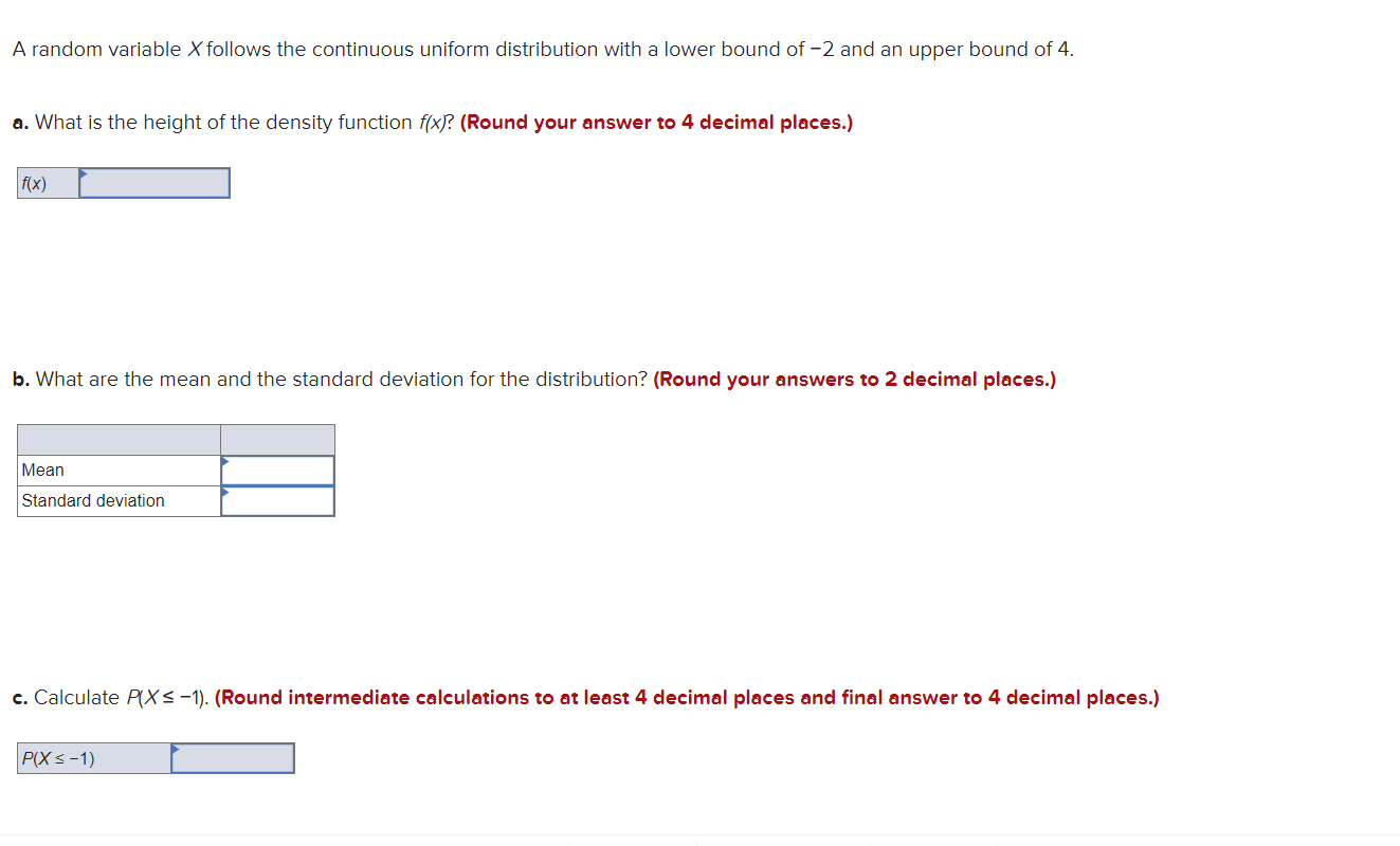 Solved A random variable X follows the continuous uniform | Chegg.com