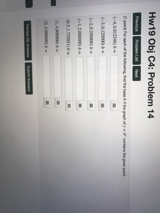 Solved Hw19 Obj C4: Problem 14 Previous Problem ListNext (1 | Chegg.com