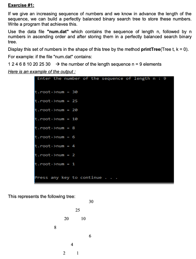 Exercise #1: If we give an increasing sequence of | Chegg.com