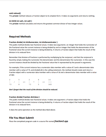 Solved Fraction Class Part 2 Overview For this dally, | Chegg.com