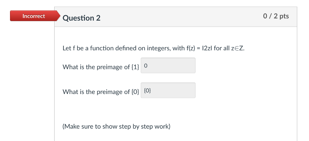 Solved Question 2Let f be ﻿a function defined on ﻿integers, | Chegg.com