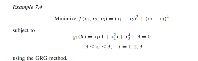Solved Generalized Reduced Gradient Method Create the Matlab | Chegg.com