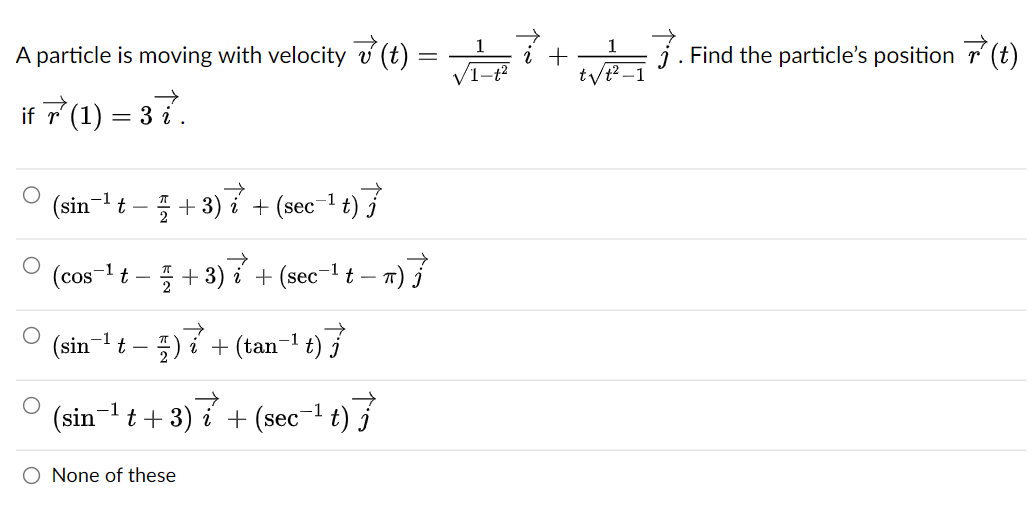 Solved A particle is moving with velocity \\( | Chegg.com