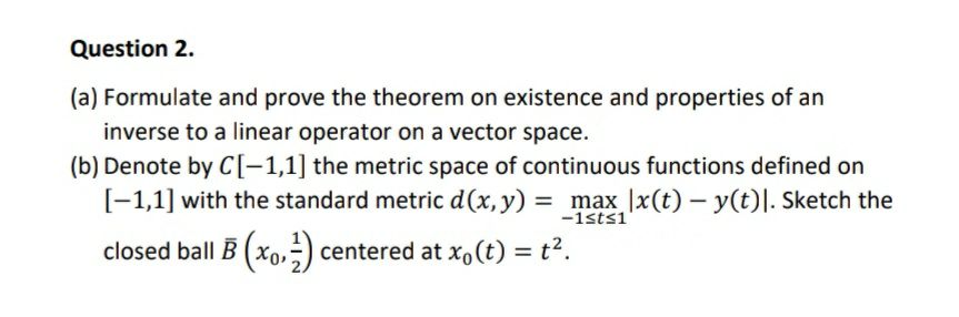 Solved Question 2. (a) Formulate and prove the theorem on | Chegg.com