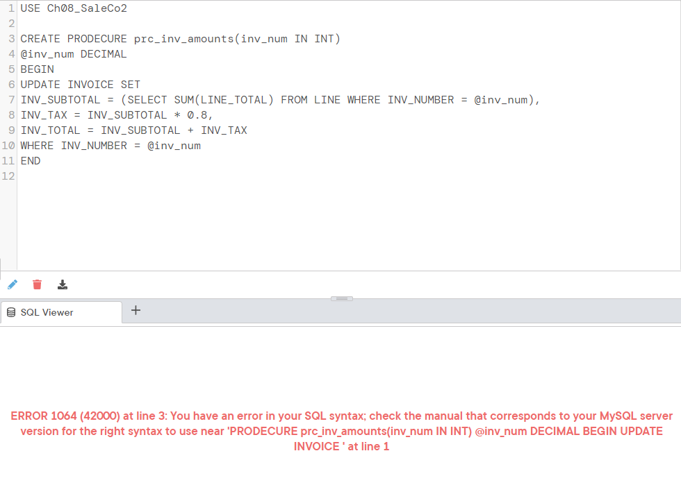 Solved Problem 33 Create a stored procedure named | Chegg.com