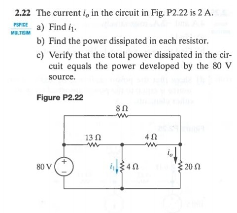Solved 2.22 The current io in the circuit in Fig. P2.22 is 2 | Chegg.com