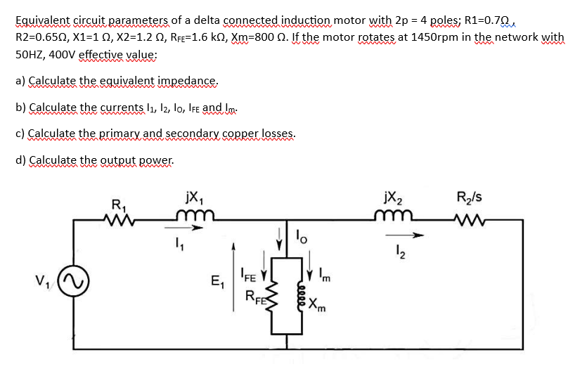 Solved Equivalent circuit parameters of a delta connected | Chegg.com Solved Equivalent circuit parameters of a delta connected | Chegg.com