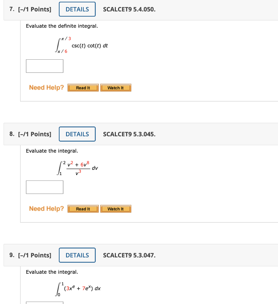 Solved DETAILS Evaluate the definite integral. π/3 [C Need | Chegg.com