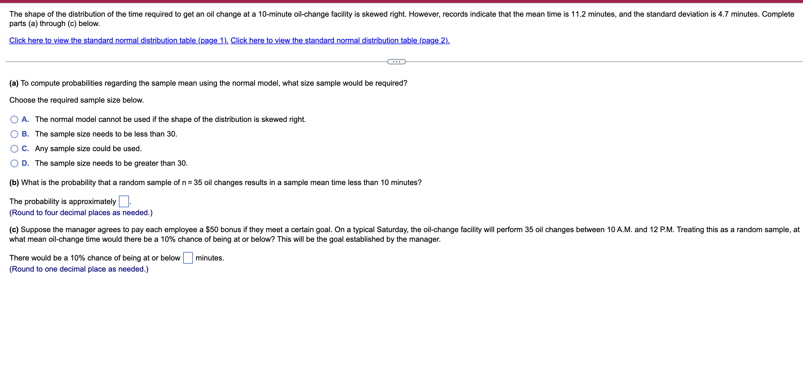 Solved parts (a) through (c) below. Click here to view the | Chegg.com