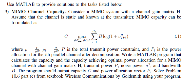 Solved Use MATLAB to provide solutions to the tasks listed | Chegg.com