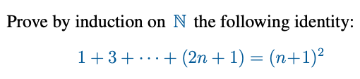 Solved Prove by induction on N the following identity: | Chegg.com
