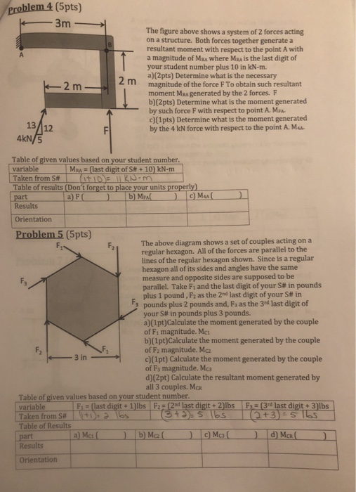 Solved problem 4 (5pts) The figure above shows a system of 2 | Chegg.com