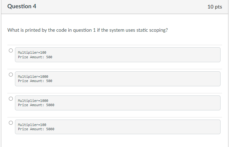 Solved int multiplier =1000; int podraceWinnings(int place) | Chegg.com