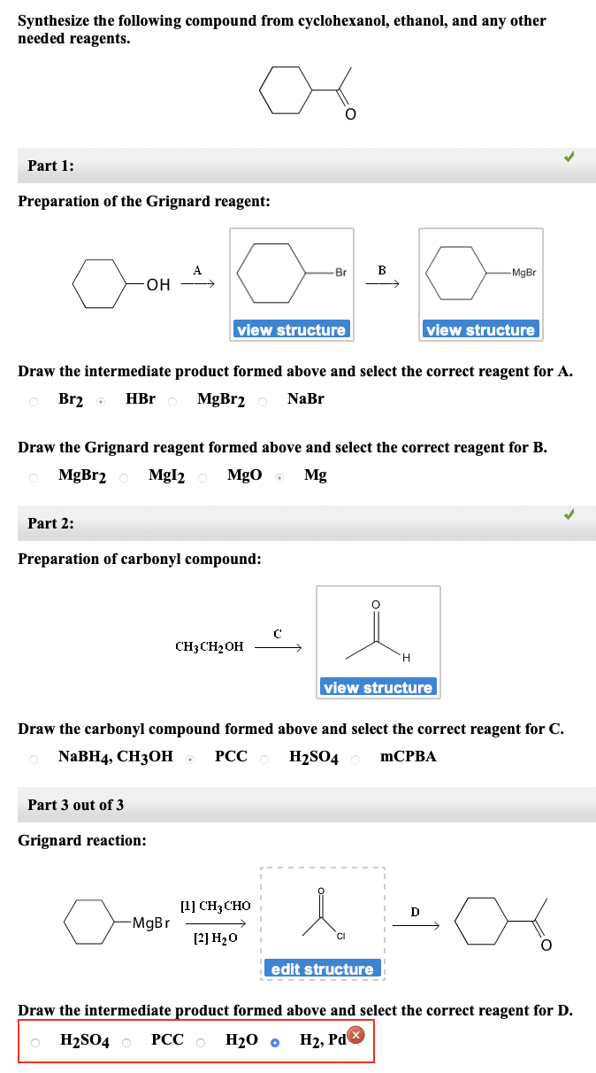 Solved Synthesize the following compound from cyclohexanol, | Chegg.com