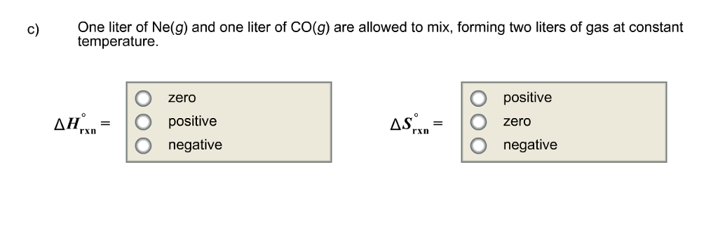 Solved For the given processes, determine if AHorxn and | Chegg.com