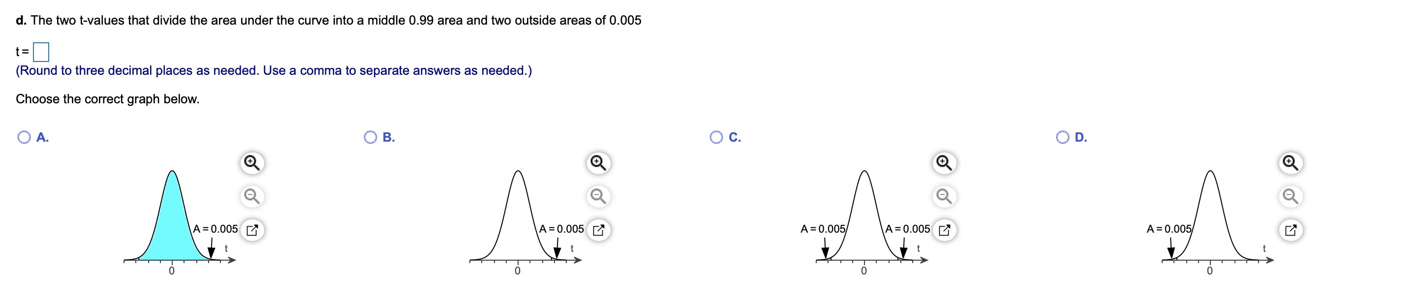 Solved For a t-curve with df27, find each t-value in parts | Chegg.com