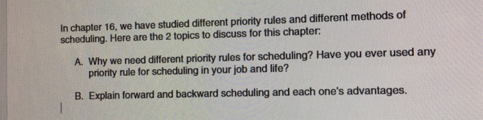 Solved In chapter 16, we have studied different priority | Chegg.com
