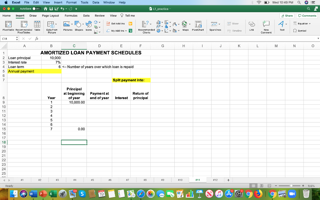 Solved Excel File Edit View Insert Format Tools Data Window | Chegg.com