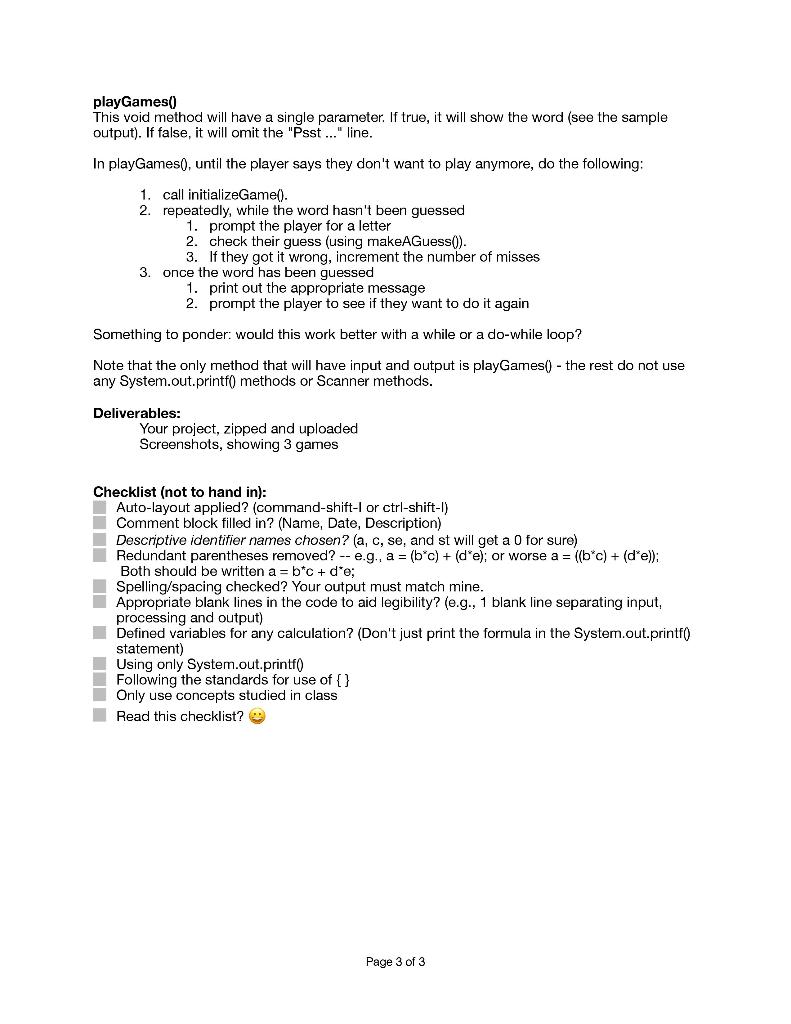 Solved Project 3 - The Game of Hangman Objective: Give you | Chegg.com