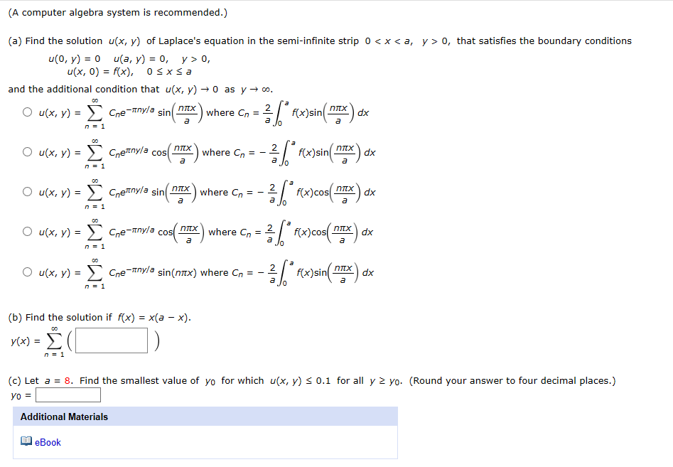 Solved A Computer Algebra System Is Recommended A Find
