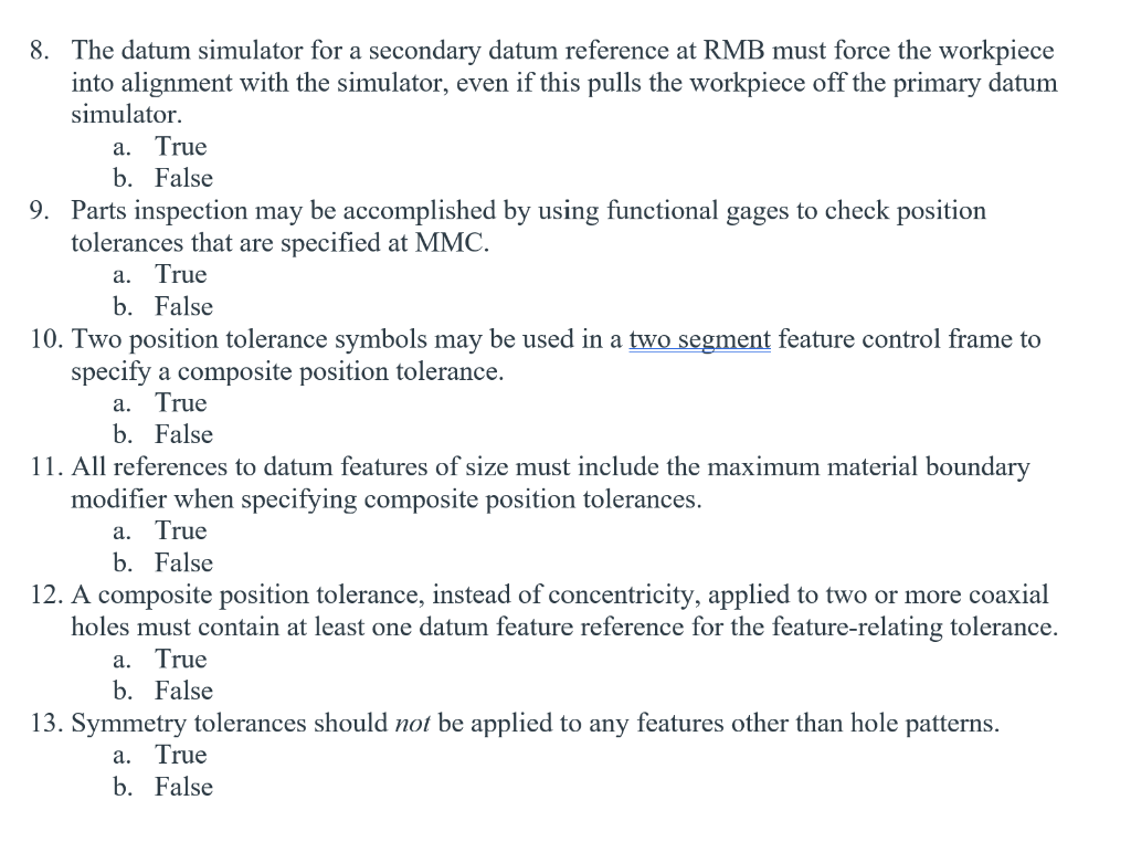 Solved 8. The datum simulator for a secondary datum | Chegg.com